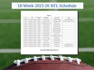 Printable NFL Schedule Bundle (2025–26) - Ultimate Sports Road Trip
